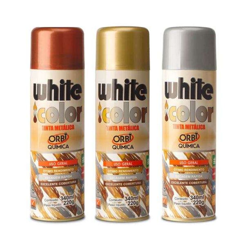 Tinta Spray Metálica Orbispray Orbi Química 340ml Prata Tinta Spray Metálica Orbispray Orbi Química 340ml Prata